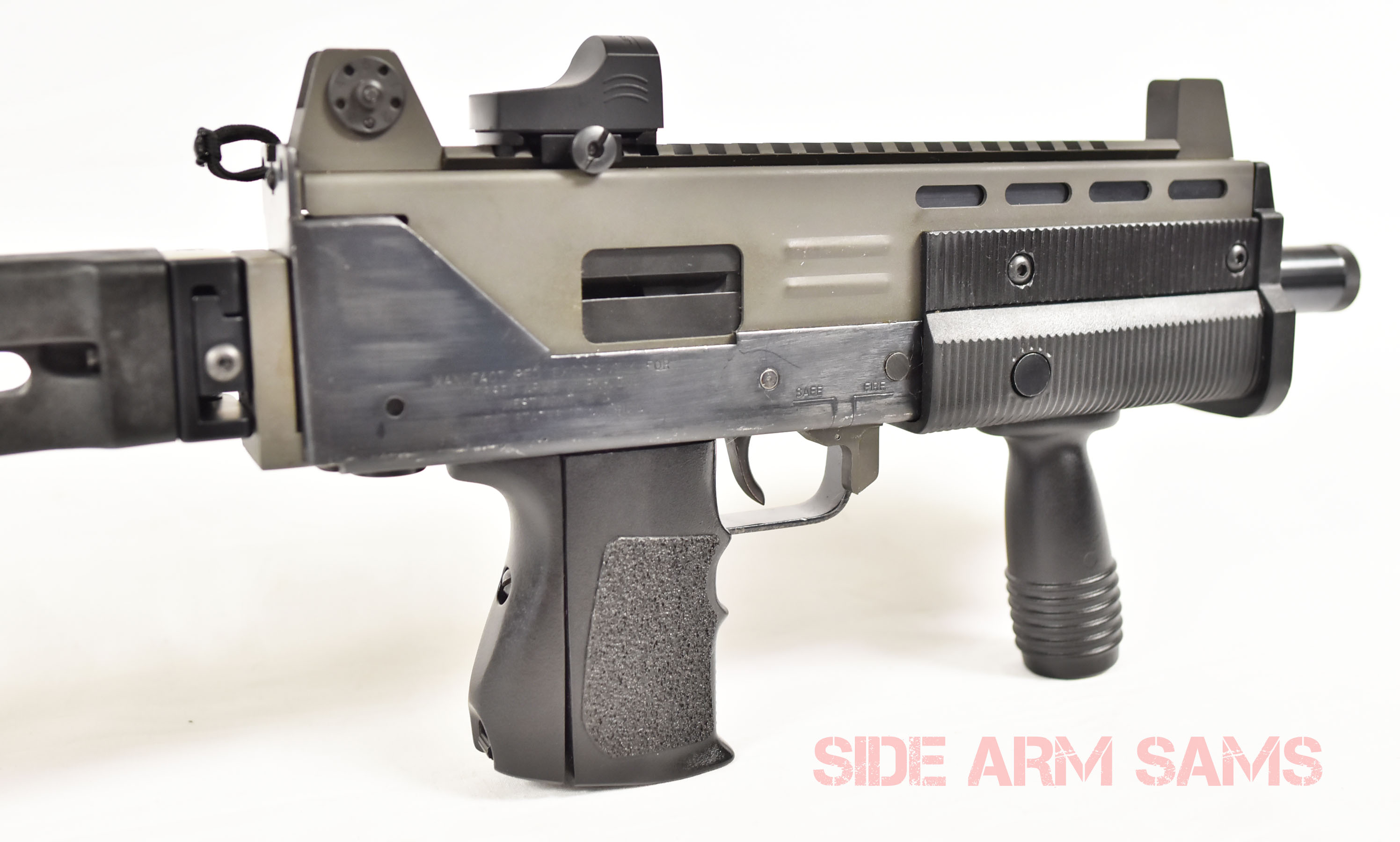 MAC-10/45 CALIBER MACHINE GUN WITH LAGE SLOW-FIRE & BOWERS SILENCER ...