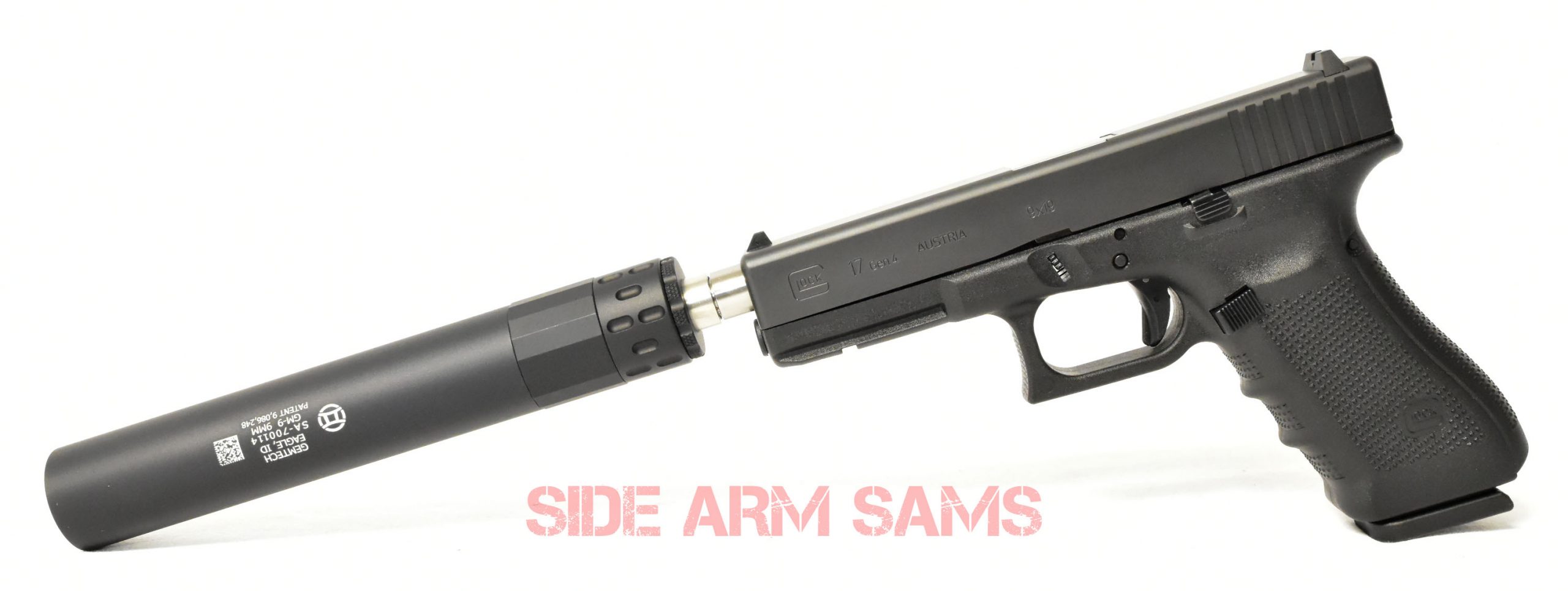Glock G17 Gen 4 9mm Semi-Auto Pistol & Gemtech GM-9 Suppressor Package ...