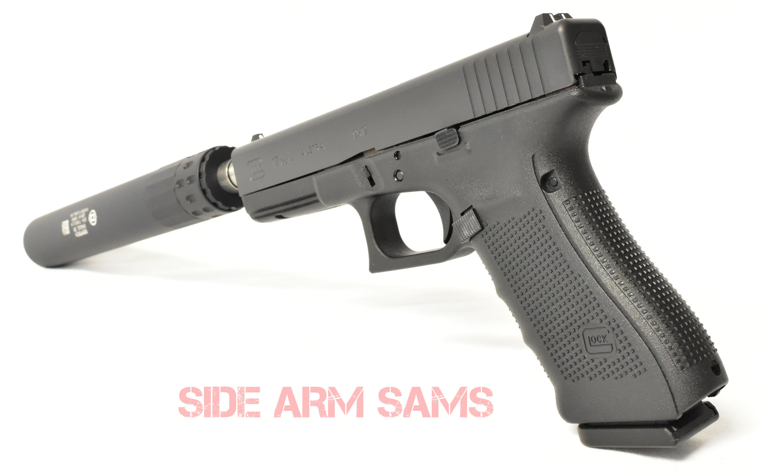 Glock G17 Gen 4 9mm Semi-Auto Pistol & Gemtech GM-9 Suppressor Package ...