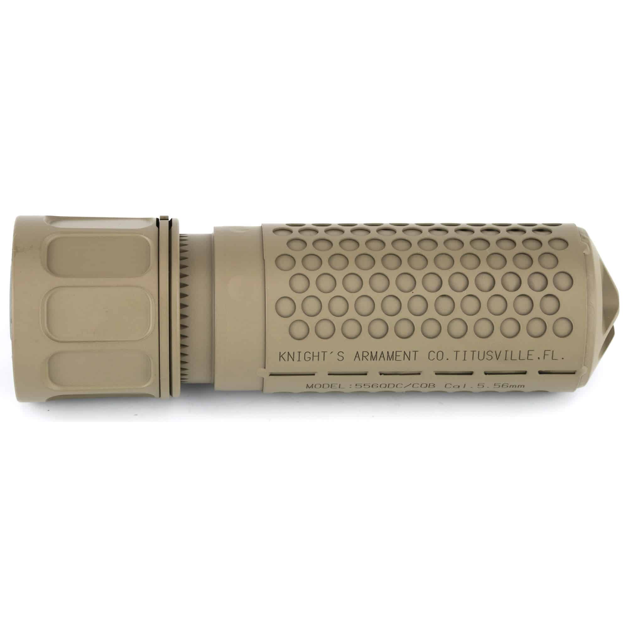 Knight Armament 5.56 QD-CQB – FDE Suppressor | Side Arm Sams